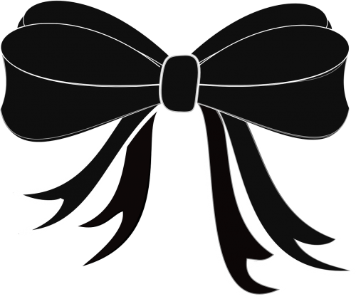 Black Bow Clip Art - (500x420) Png Clipart Download