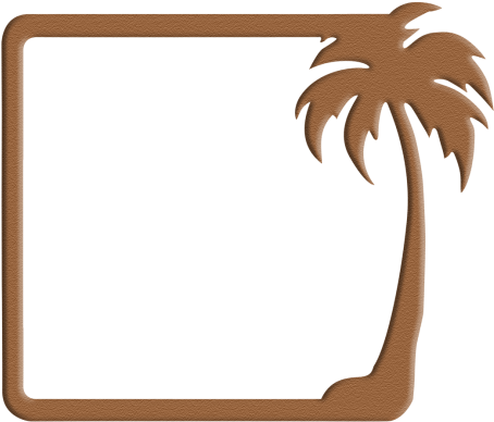 Palm Tree Frame Transparent - Full Size PNG Clipart Images Download