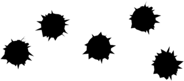 Gunshot Clipart Projectile - Bullet Hole Vector Png - (640x480) Png ...