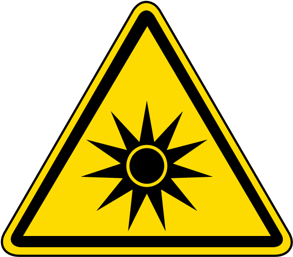 Optical Radiation Warning Label - Optical Radiation Sign - (600x526 ...