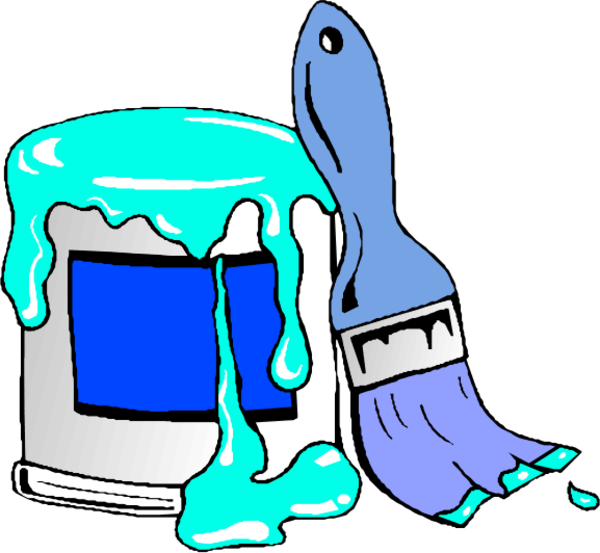 Paint Can And Brush Clip Art Clipart - Clipart Transparent Paint Can ...