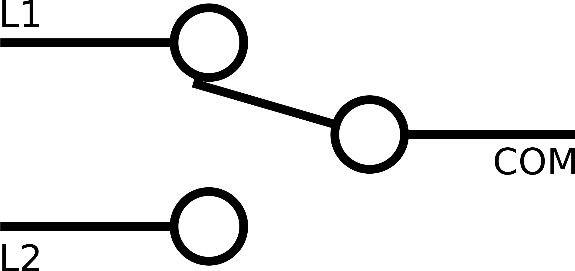 Open - Circuit Symbol For Kill Switch - (2000x960) Png Clipart Download