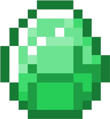 Emerald - Minecraft Diamond Pixel Art - (605x497) Png Clipart Download