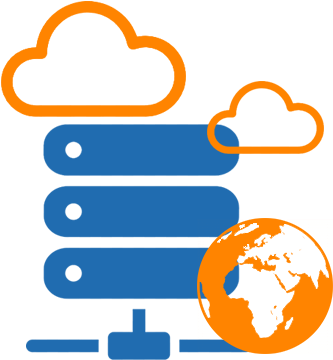 Cloud Virtual Private Servers - Transparent Black And White Globe ...