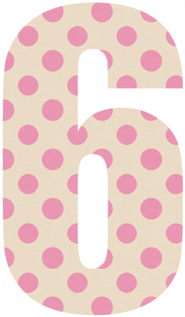 Clipart Number Cute Borders Vectors Animated - Polka Dot - (456x456 ...