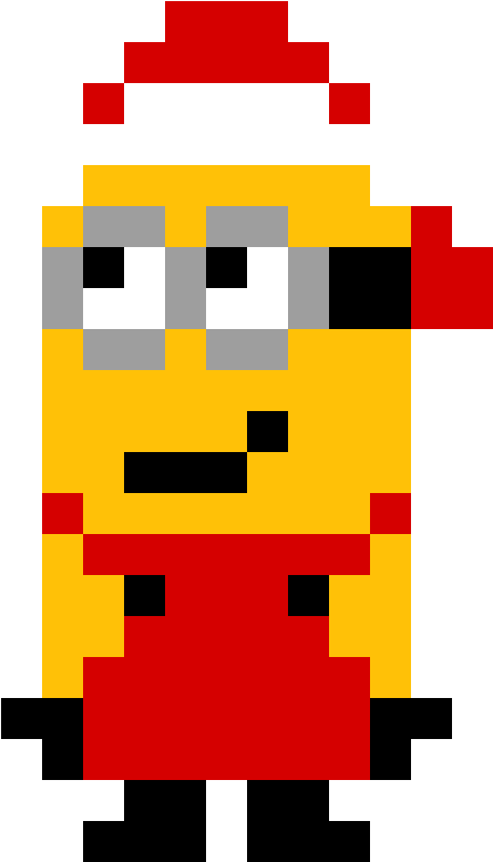 Christmas Minion - Pixel Art Minion - (1184x1184) Png Clipart Download