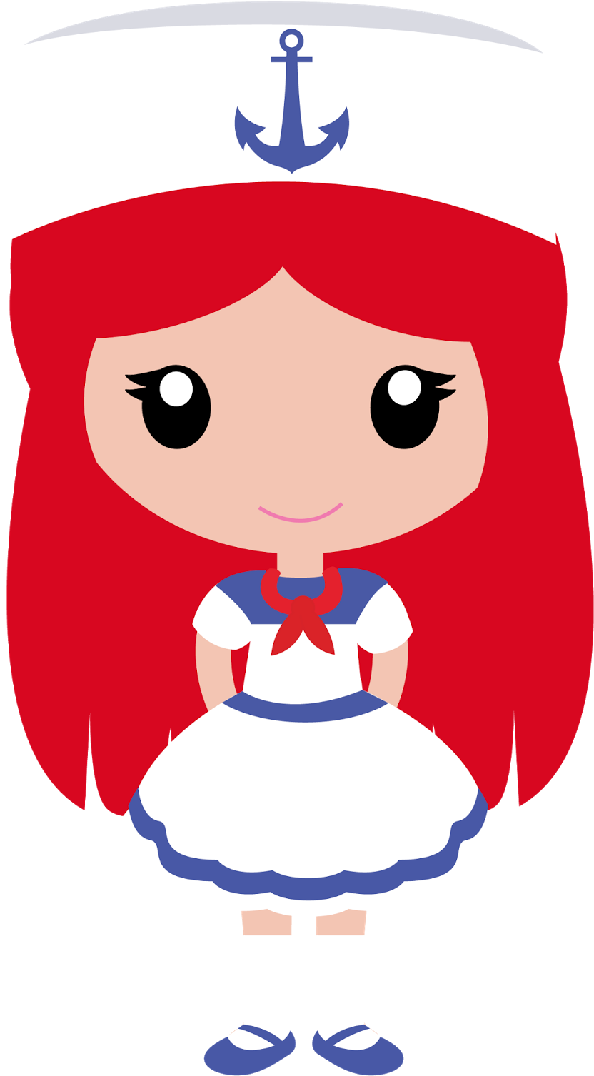 Giggle And Print - Nautical Girl Theme Png - Full Size PNG Clipart Images Download