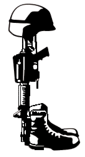 Gallery For Soldier Kneeling At Cross - Fallen Soldier Silhouette ...