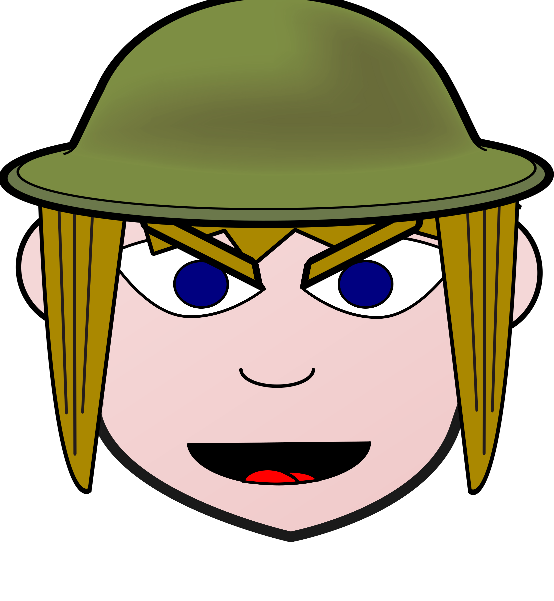 Colonial Soldier Clipart - Soldier Head Clipart - (2232x2400) Png ...