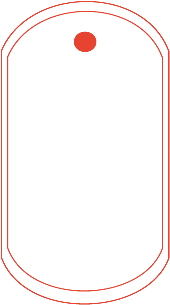 Dog Tag Template Photoshop - Circle - (414x675) Png Clipart Download