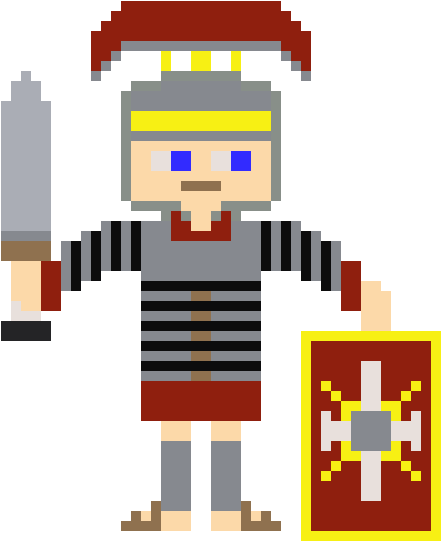 Roman Legionary - Roman Legionary Pixel Art - (500x610) Png Clipart ...