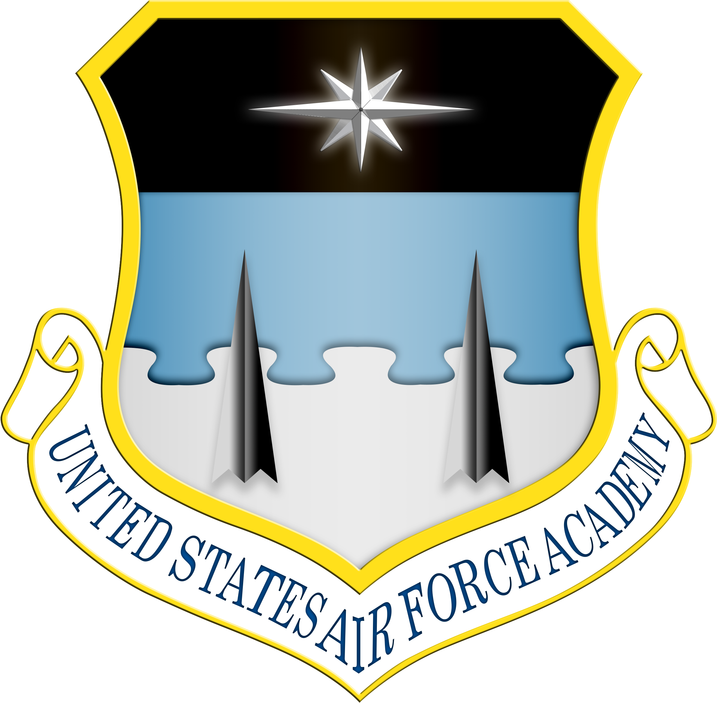 Shield Usafa - - Air Force Academy Logo - (2400x2363) Png Clipart Download