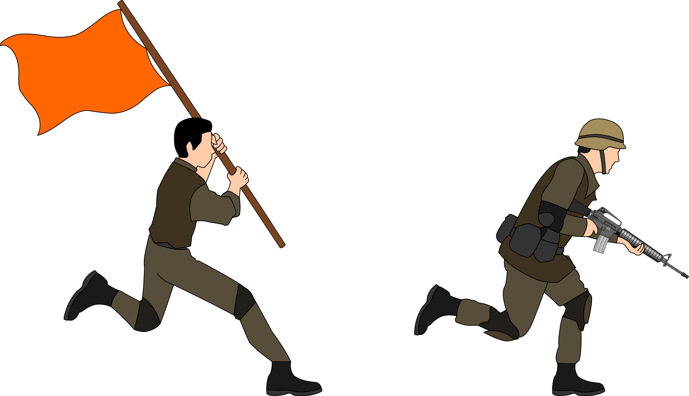 Soldiers Charging Icons Png - Soldier Clipart - (2400x1380) Png Clipart ...