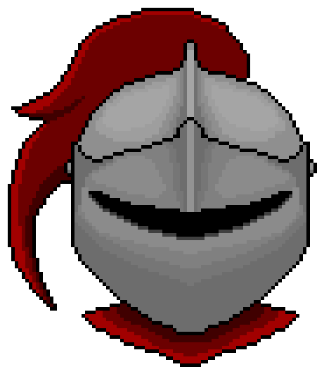 Pixel Armet By Piskelknight - Knight Helmet Pixel Art - (600x600) Png ...