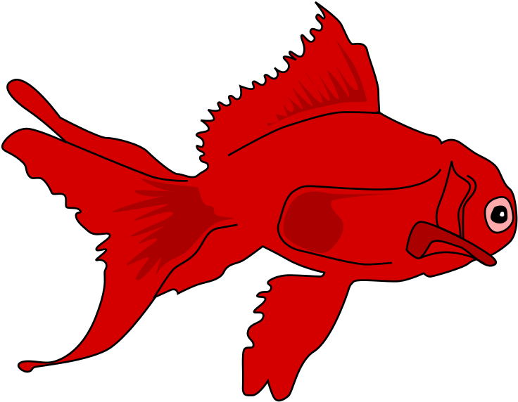 File - Poisson-rouge - Svg - Cartoon Red Fish Png - (1024x1024) Png ...