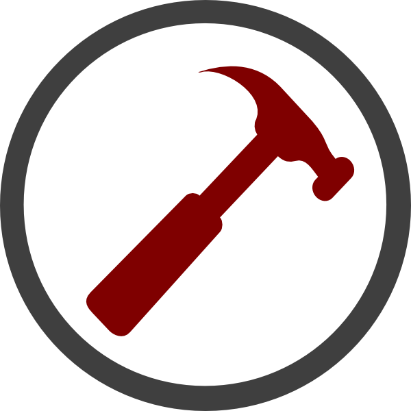 Red Hammer Clip Art - Hammer Clipart Logo - (600x600) Png Clipart Download