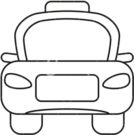 Taxi Driver Clipart Outline - Illustration - (640x480) Png Clipart Download