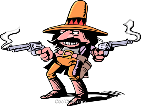 Clipart Gun Gunslinger - Gunslinger Cartoon - Full Size PNG Clipart ...