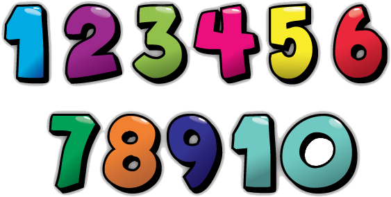Numbers 1 10 Clipart - (595x350) Png Clipart Download