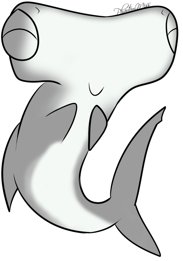 Hammerhead Shark By Phantommiss - Cute Cartoon Hammerhead Shark ...