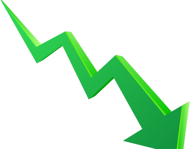 Arrow Clipart Stock Market - Arrow Going Down Png - (640x480) Png ...