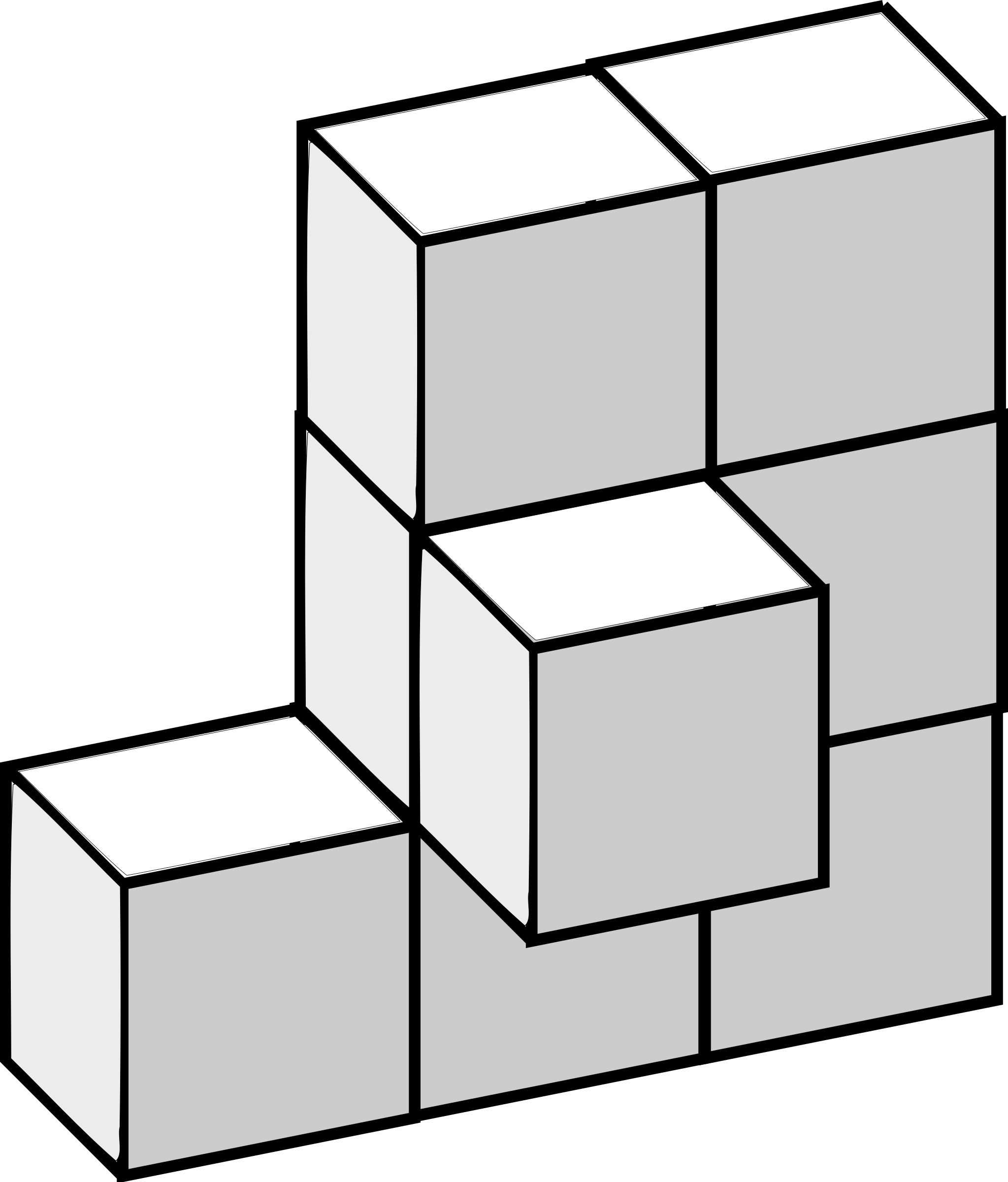 Cube Square Shape Line Art Symmetry - Soma 3d Puzzles - (2047x2400) Png ...