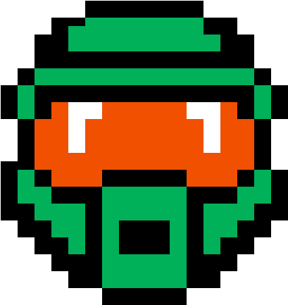 Casco De Jefe Maestro - Master Chief Helmet Pixel Art - Full Size PNG ...