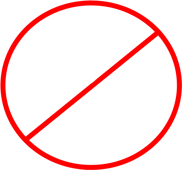 Red Circle With Line Through It Clipart - See Through No Symbol - Full ...