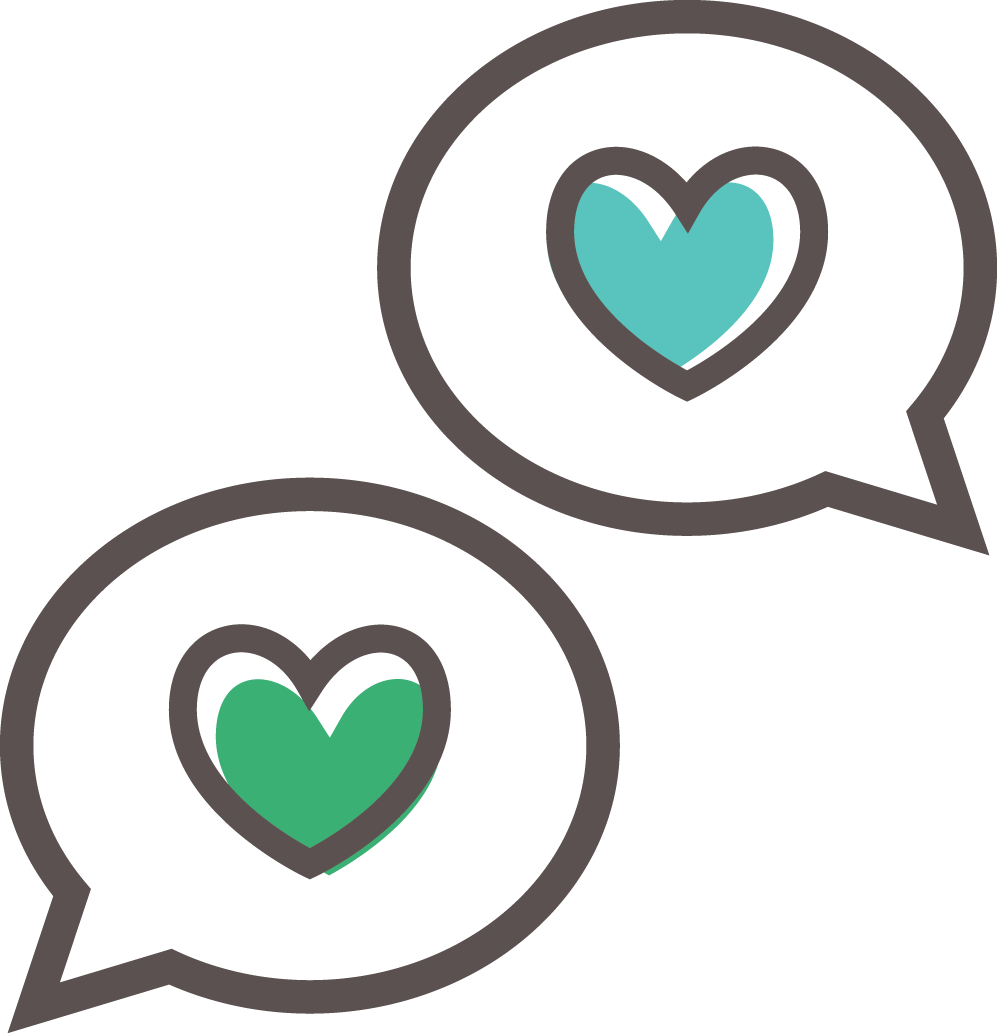 Ae Happy Chat Cmyk - Heart - (997x1033) Png Clipart Download