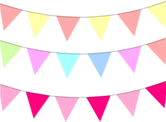 Flag Clipart Triangle - Pastel Party Flags Png - Full Size PNG Clipart ...