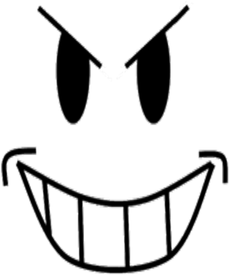 420 X 420 6 - Evil Face Roblox Decal - Full Size PNG Clipart Images ...