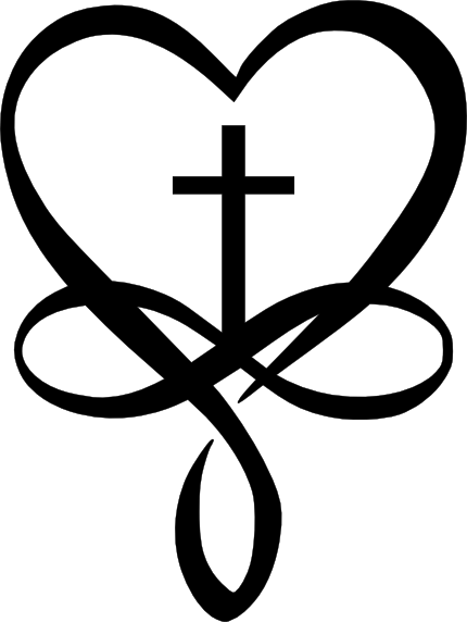 Svgs For Geeks - Heart With Cross Svg - (430x572) Png Clipart Download
