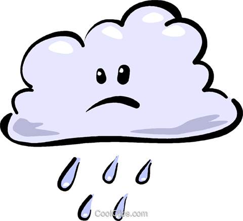 Rain Cloud Clip Art - Cartoon Rain Cloud - (480x437) Png Clipart Download