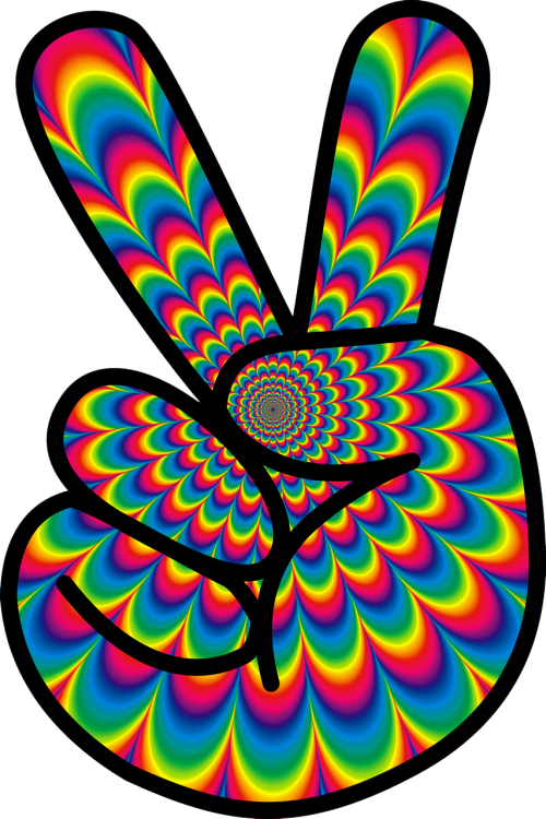 60s Peace Sign - (500x750) Png Clipart Download