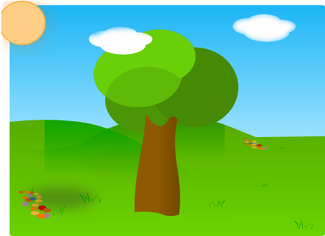 Cartoon Garden Background - (600x340) Png Clipart Download