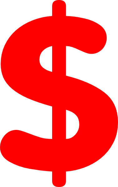 Red Money Sign Clip Art - Dollar Sign Icon Red - Full Size PNG Clipart ...
