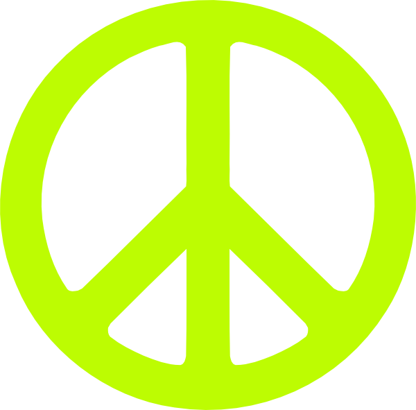 Neon Clipart Peace Sign - Yellow Peace Sign Logo - (600x591) Png ...