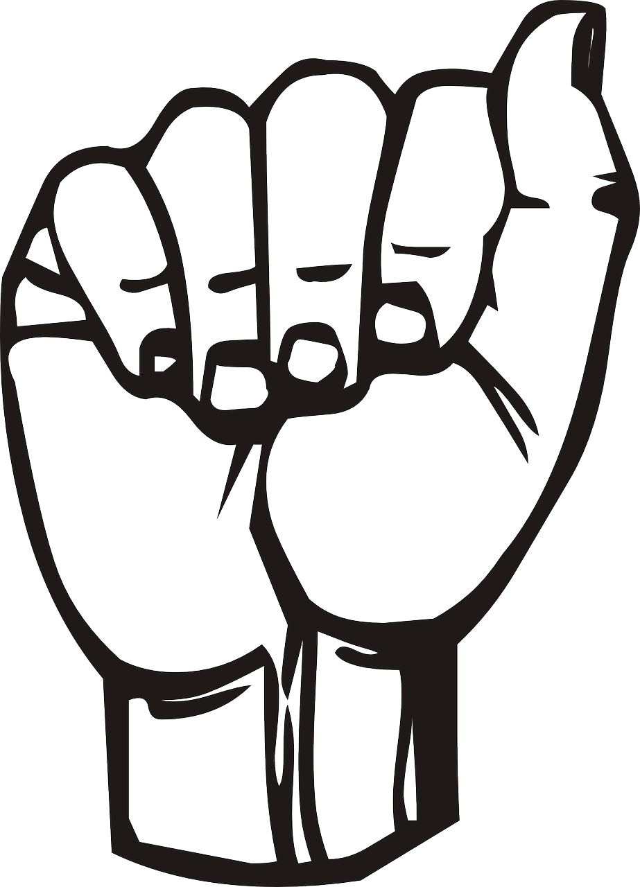 American Sign Language Letter - Full Size PNG Clipart Images Download