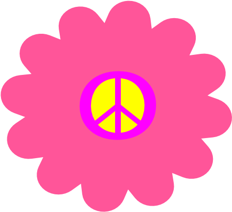 Flower Svg - Flower Power Png Transparent - (532x527) Png Clipart Download