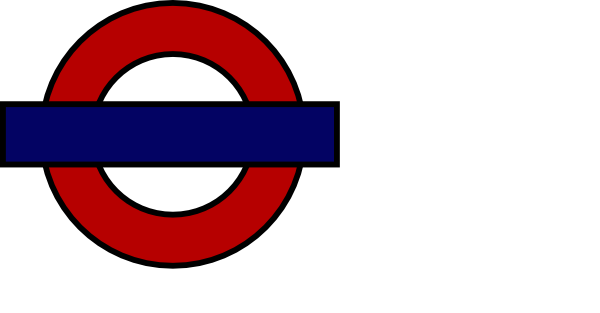 Blank London Underground Sign - (600x313) Png Clipart Download