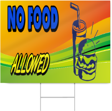 No Food Allowed Sign - Graphic Design - (450x450) Png Clipart Download