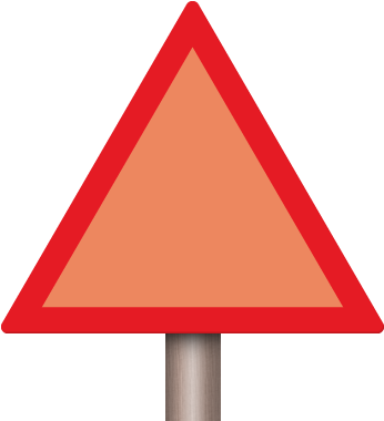 24" Triangle Marker Blank - Traffic Sign - (400x400) Png Clipart Download