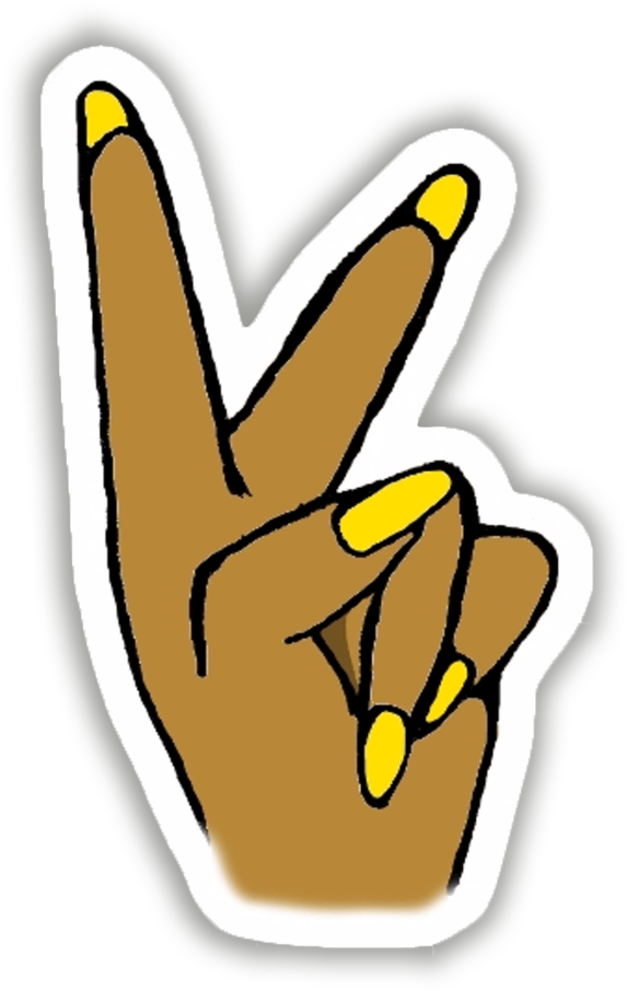Hand Peace Sign Clip Art - (942x942) Png Clipart Download