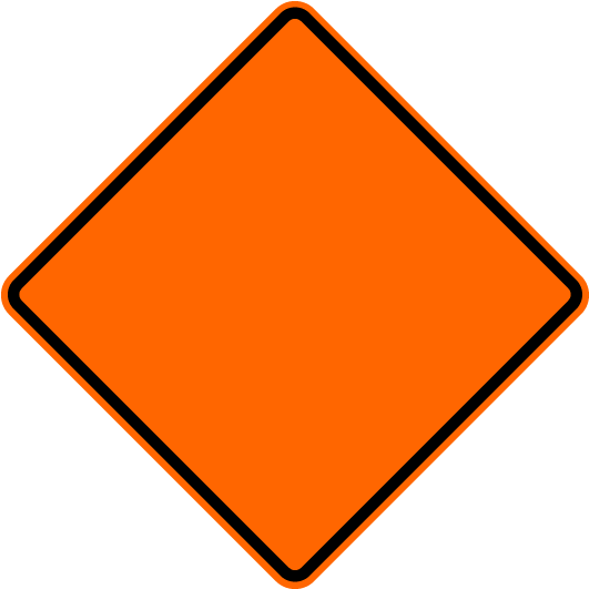 Custom Legend - Orange Diamond Shaped Sign - (551x551) Png Clipart Download