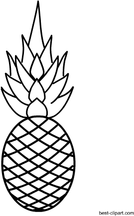 Black And White Pineapple Image Free - Ananas To Colour - Full Size PNG ...