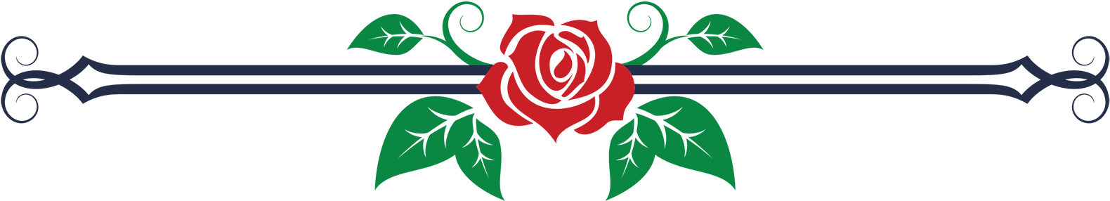 Divider3blue - Page Divider Clipart Roses - (1600x309) Png Clipart Download