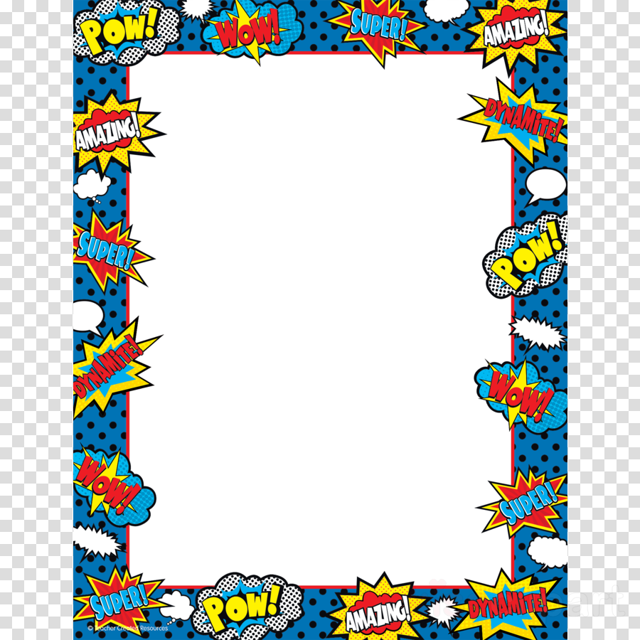 Superhero Border - Full Size PNG Clipart Images Download