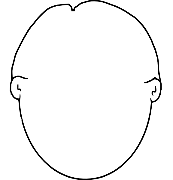 Blank Face Template - Face Without Hair Clipart - (576x598) Png Clipart ...