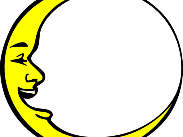 Crescent Clipart Moon Smile - Clipart Black And White Moon - (640x480 ...