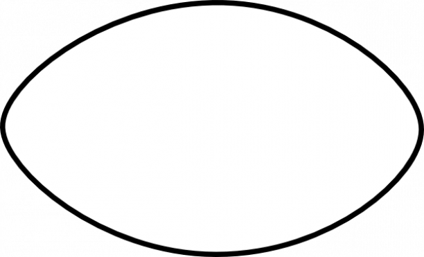 Thin Football Outline Clip Art - Circle - (612x371) Png Clipart Download